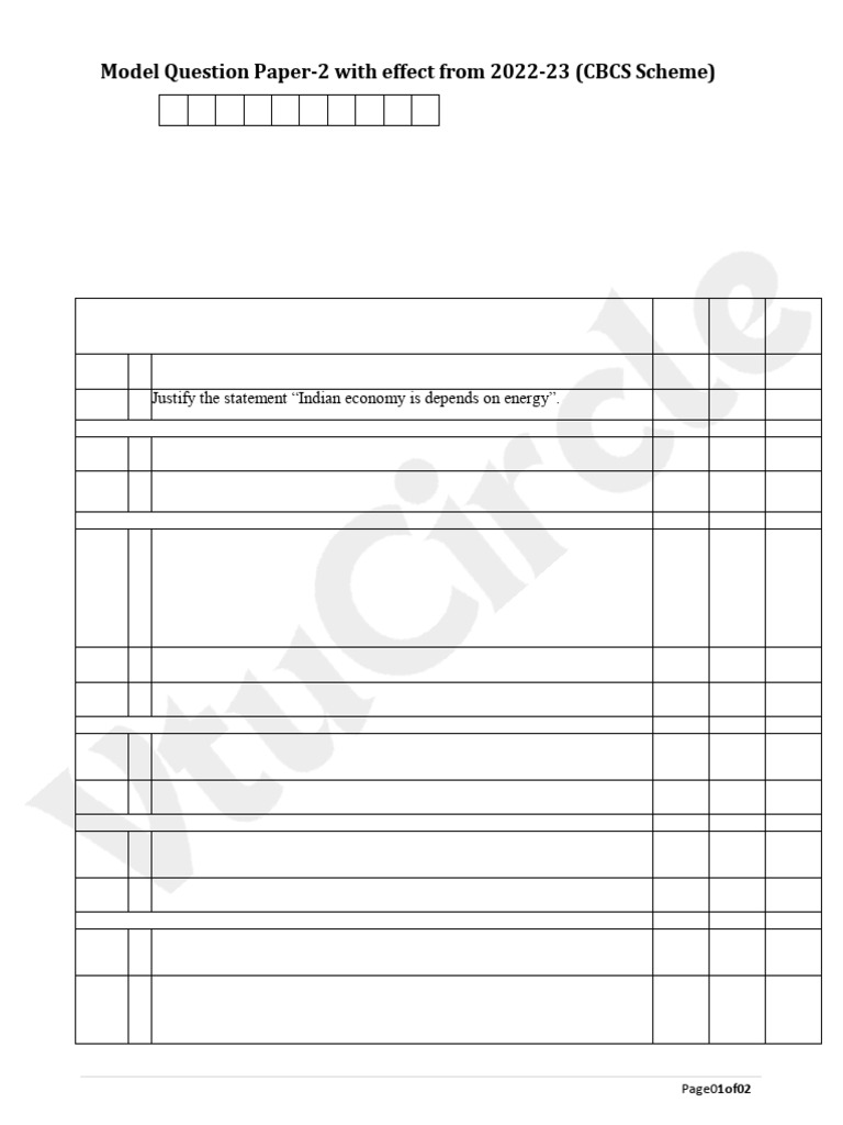 21ME652 Model Set 2 Paper | PDF | Solar Energy | Energy Technology