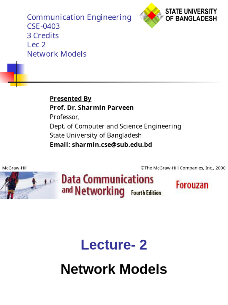 Lecture - 2 Network Models (PDF - Io) | PDF | Osi Model | Computer Network