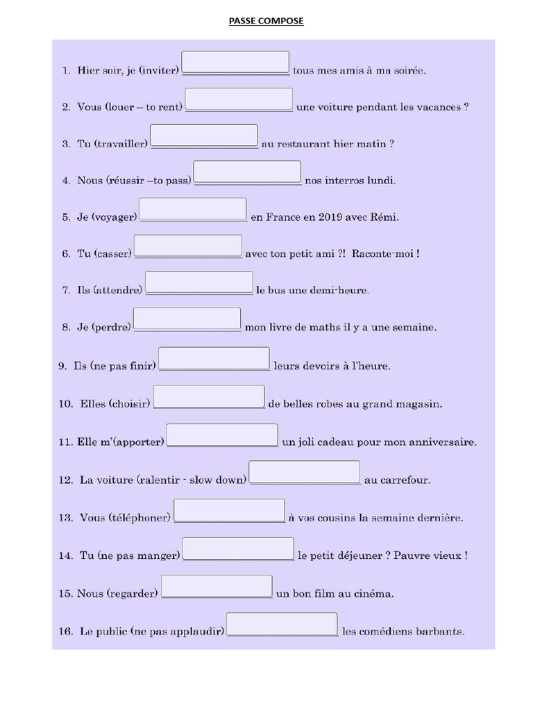 Passe Compose | PDF