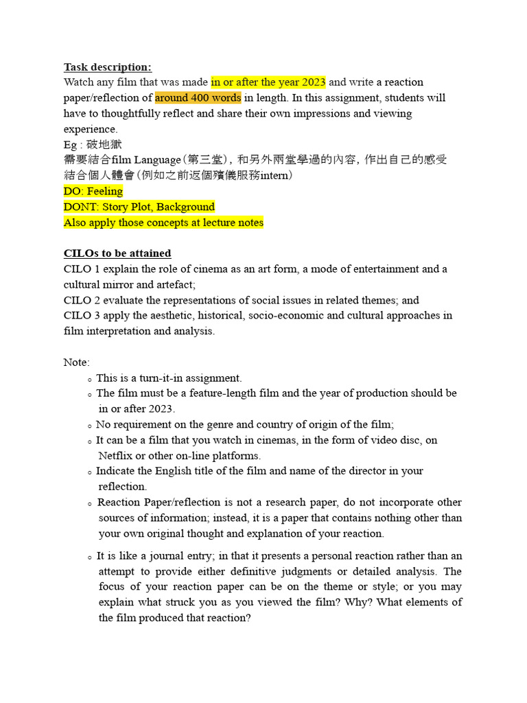Film Response Paper | PDF | Cognition | Cognitive Science