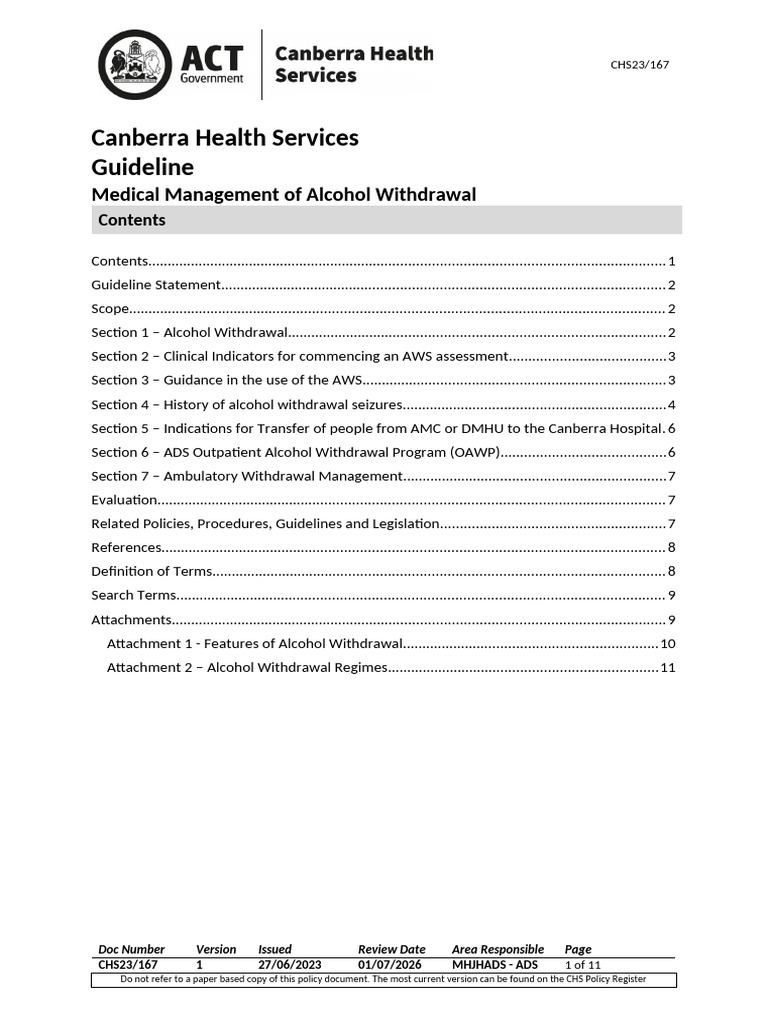 Medical Management of Alcohol Withdrawal | PDF | Benzodiazepine | Alcoholism