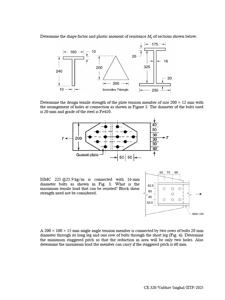 Tension Member Design Problems Guide | PDF