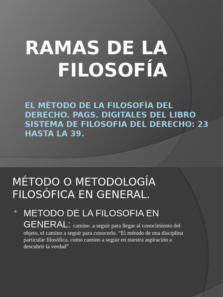 Ramas de La Filosofia | PDF | Conocimiento | La Ley natural