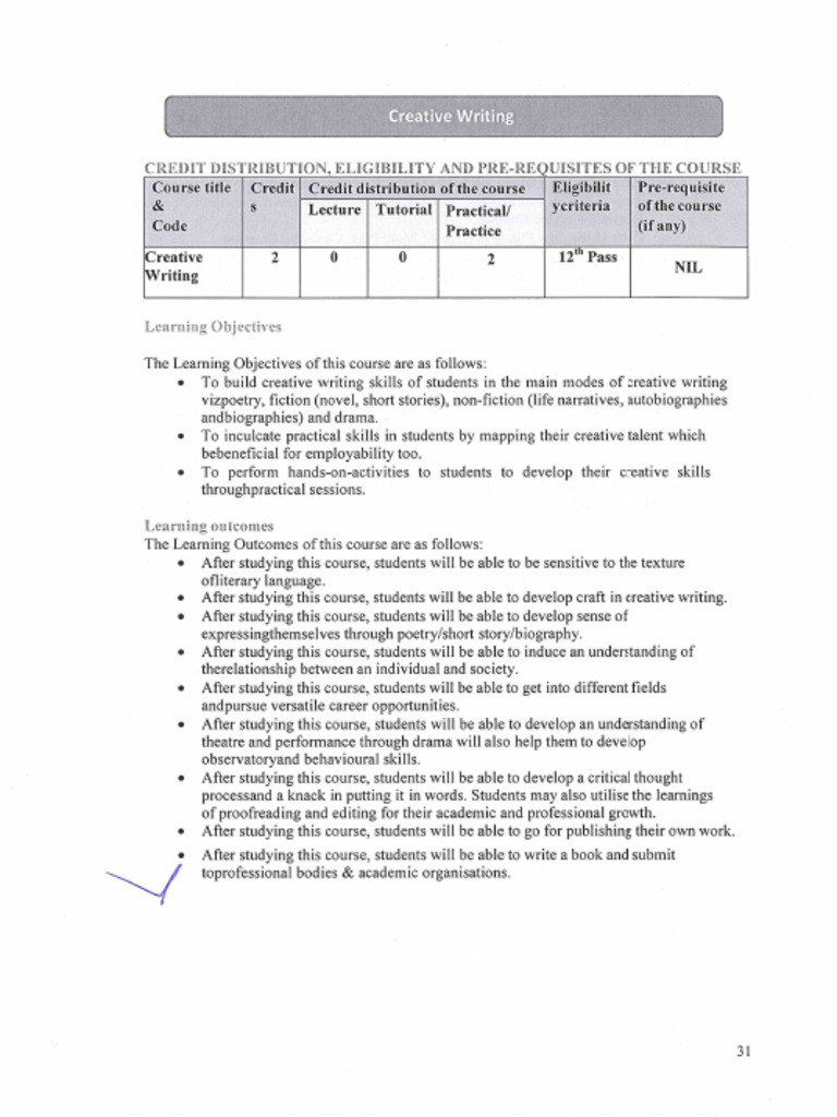 Creative Writing | PDF