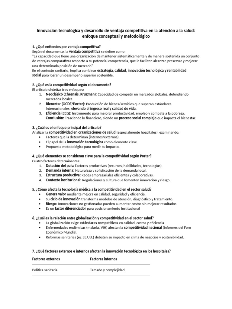 Ejercicio 28062025 | PDF | Innovación | Hospital