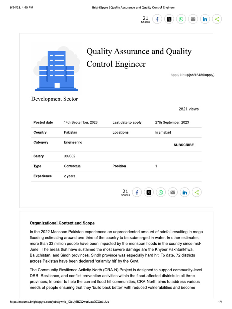 JD QA QC Engr. | PDF