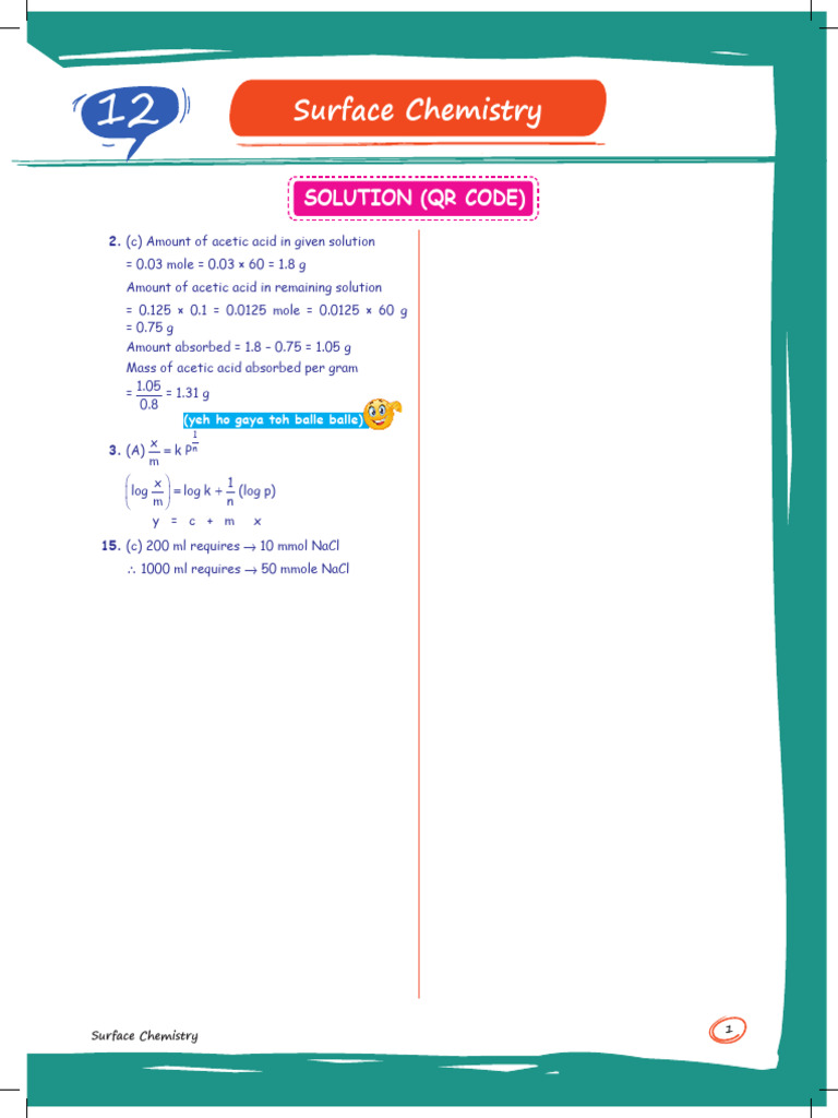 Surface Chemistry | PDF