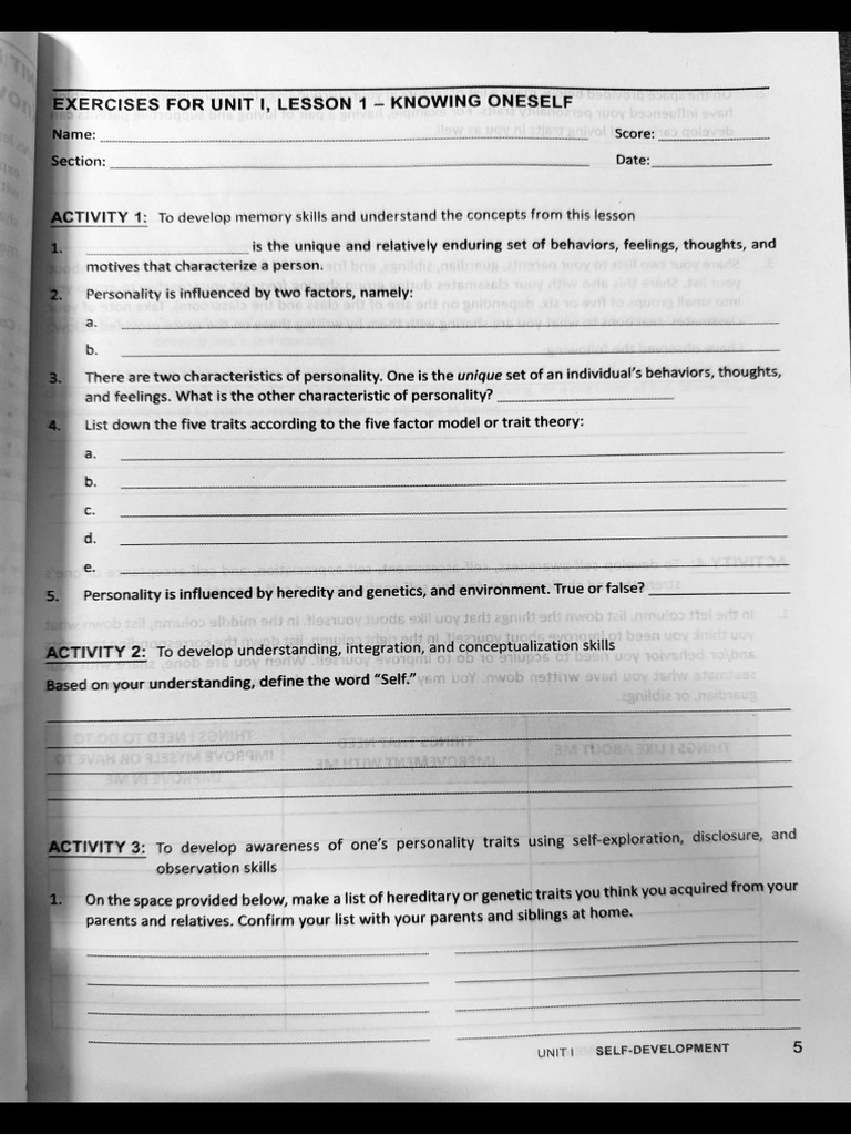 1stQ - Book Activity 1 | PDF