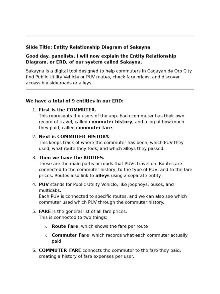 ? Mock Defense Script For ERD | PDF | Databases | Postgre Sql