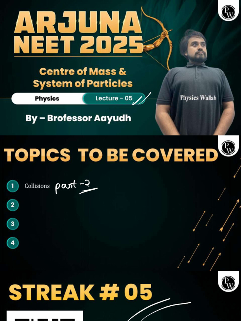 Centre of Mass and System of Particles | PDF