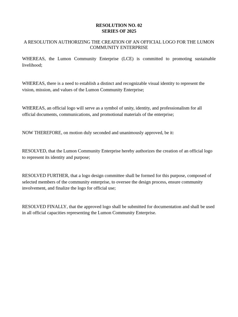 Resolution No 2 Series of 2025 | PDF