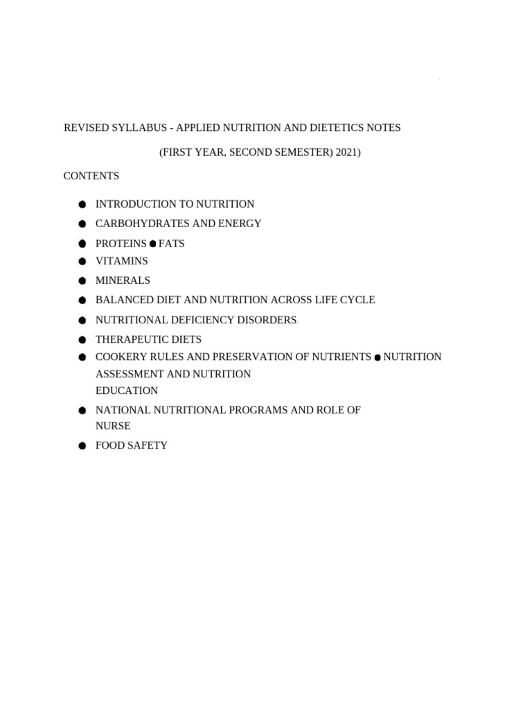 BSC Nursing Nutrition | PDF | Calorie | Nutrients