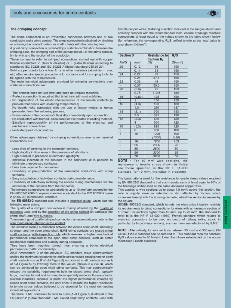 Norma IEC 60352 | PDF | Electrical Connector | Electrical Conductor