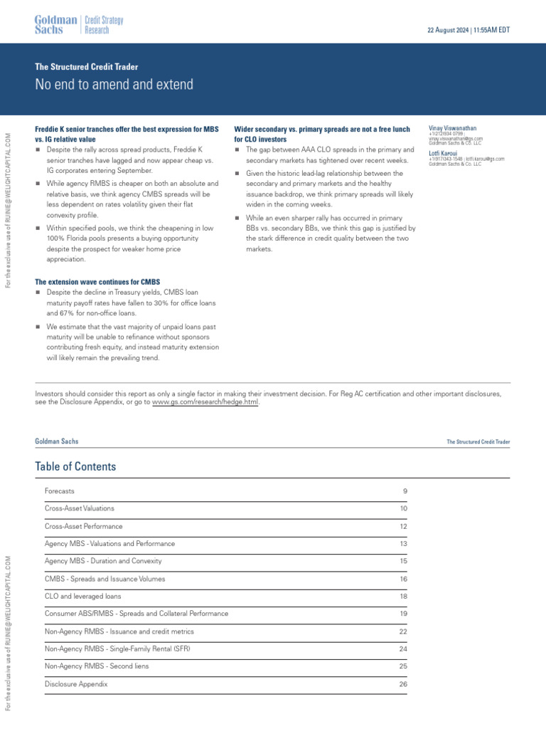 The Structured Credit Trader - No End To Amend and Extend | PDF ...