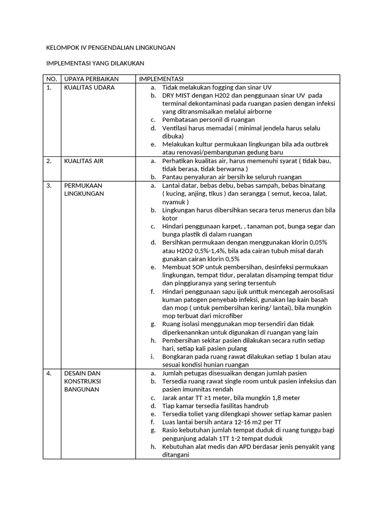 4.kelompok IV Pengendalian Lingkungan | PDF