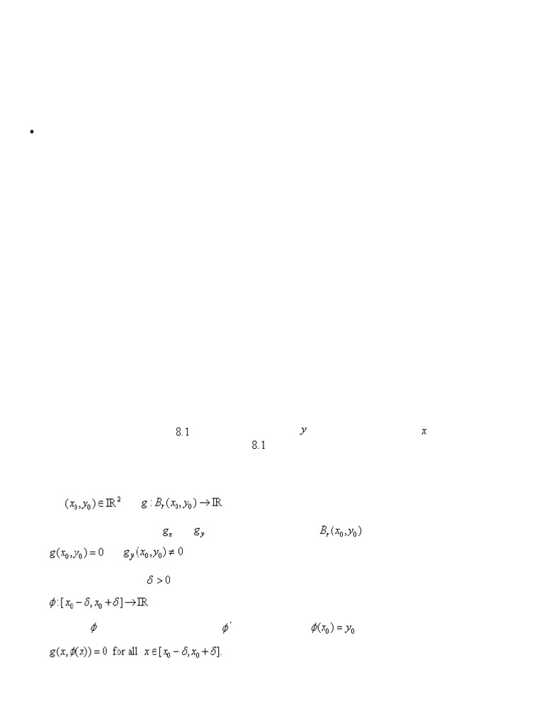 Implicit Function THM | PDF | Derivative | Function (Mathematics)