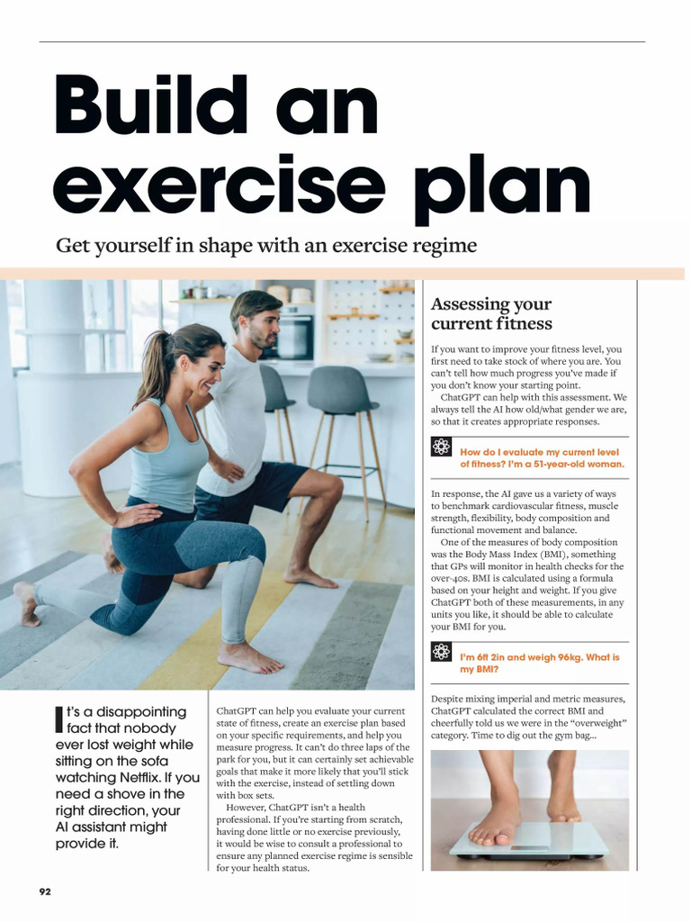 Chatgpt - Make and Exercise Plan | PDF