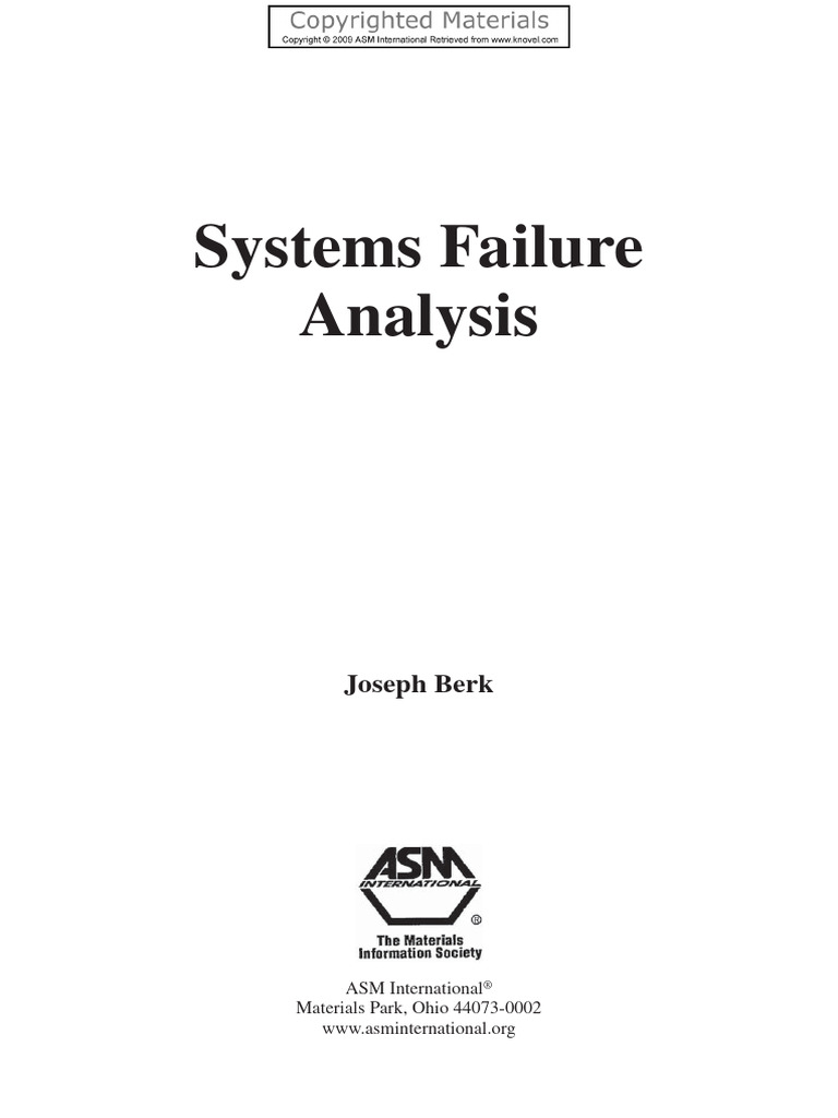 Vdoc - Pub - Systems Failure Analysis | PDF | Failure Analysis ...