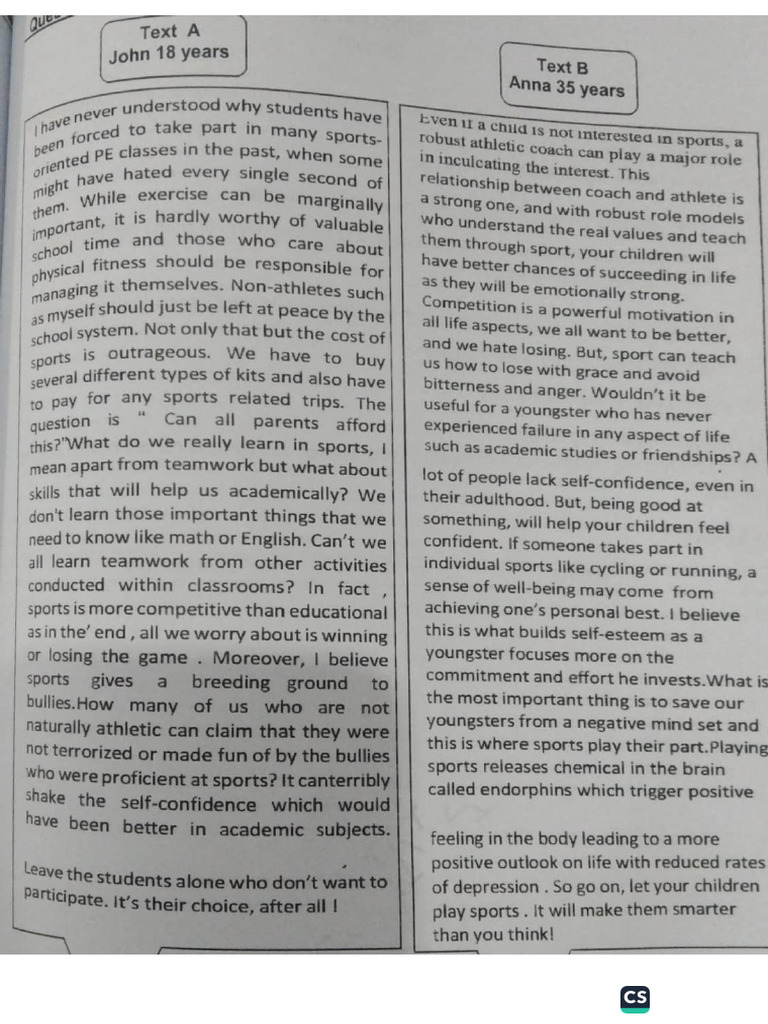 1123 Report Mandatory Sports | PDF