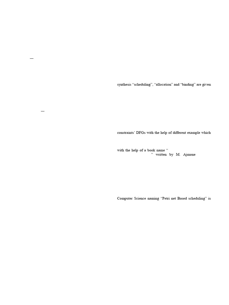 Petri Net Model For Scheduling Algorithm in High Level Synthesis | PDF | Computing