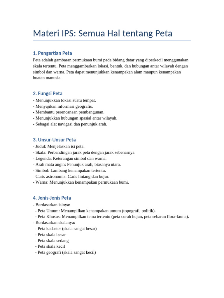 Materi Dan Soal Peta IPS | PDF