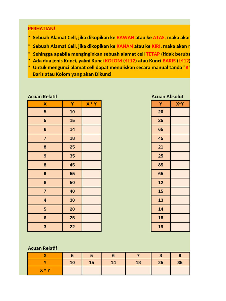 Latihan Excel Modul | PDF