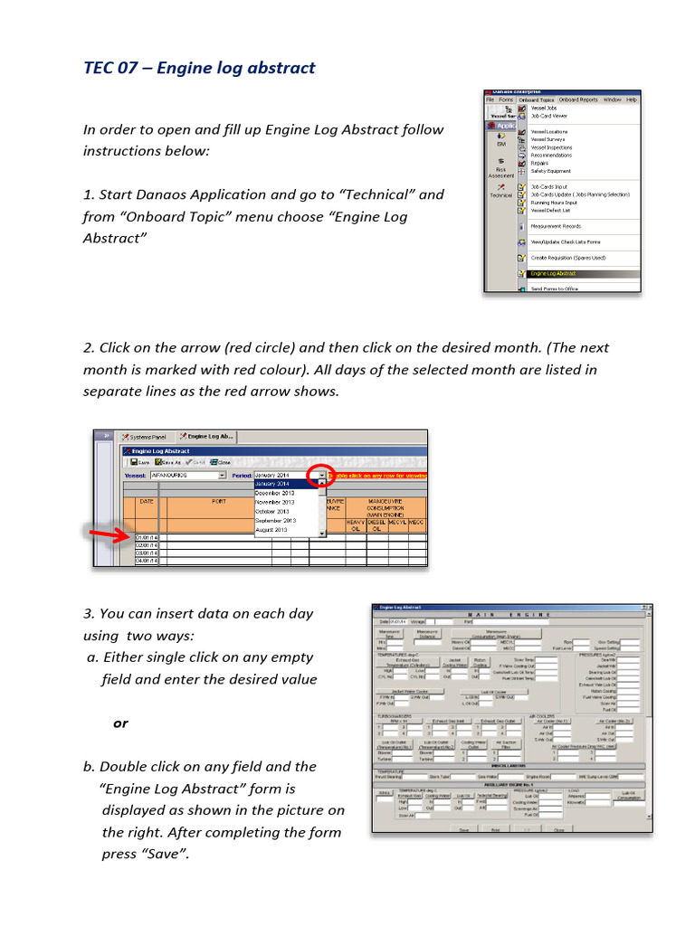 Danaos - Engine Log Abstract | PDF