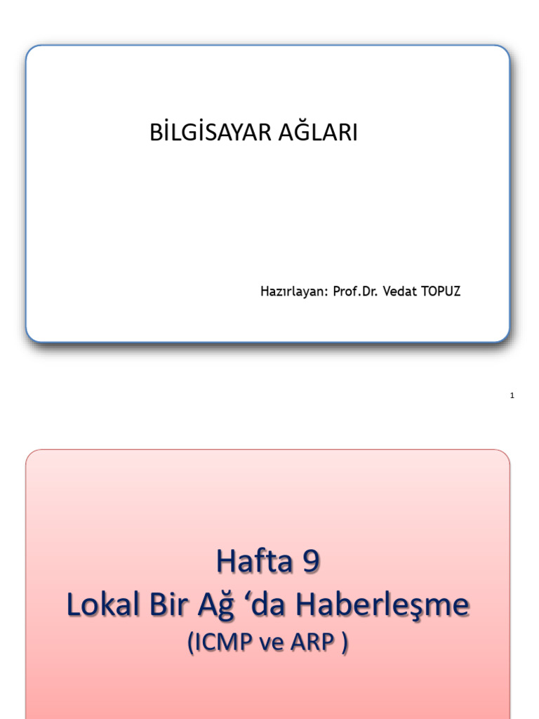 Ağ 9.ICMP - ARP | PDF