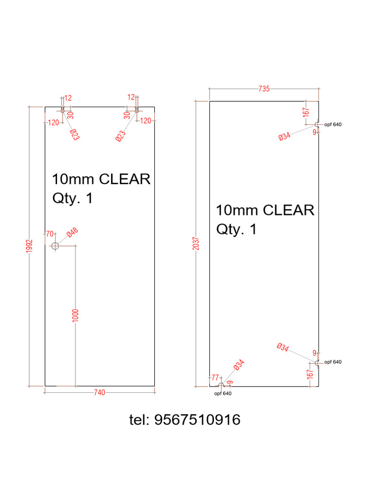 Bathroom Glass Partition Specifications | PDF