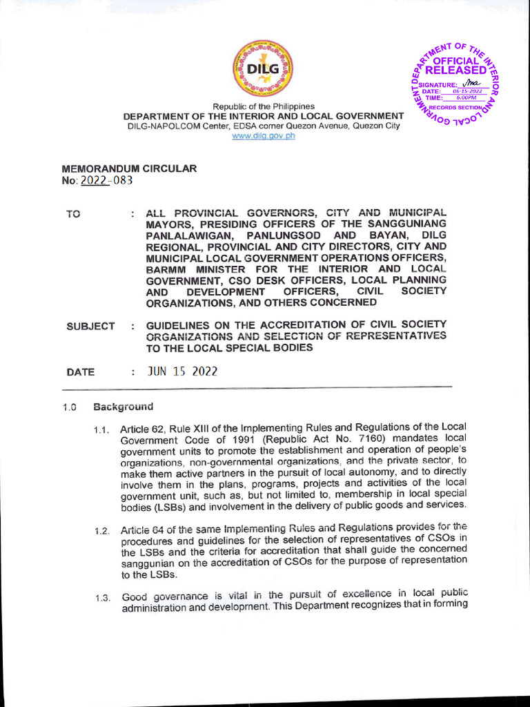 Dilg Memocircular 2022 083 | PDF