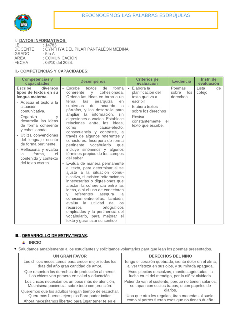 Palabras Esdrujulas | PDF