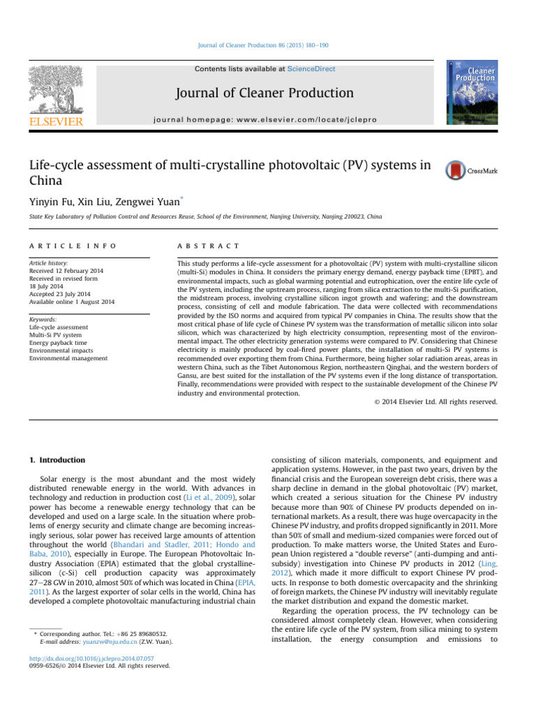 2015-Life-Cycle Assessment of Multi-Crystalline Photovoltaic (PV ...