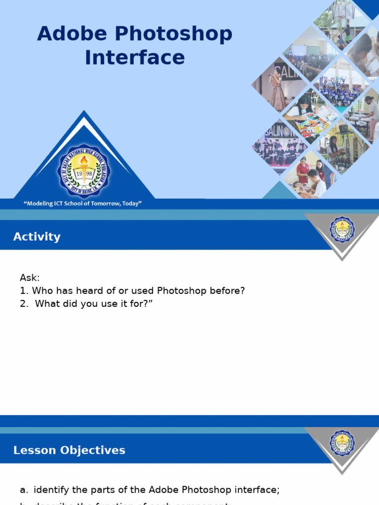 Understanding Adobe Photoshop Interface | PDF | Adobe Photoshop | Menu ...