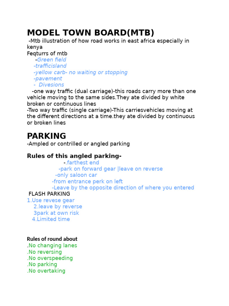 Model Town Board (MTB) | PDF