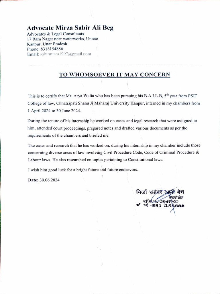 Work Experience Certificate | PDF