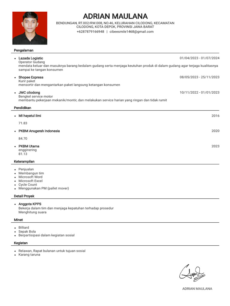 CV Adrian 2024 | PDF