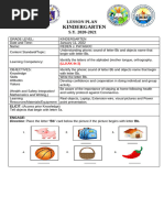 Detailed Kindergarten Lesson Plan | PDF
