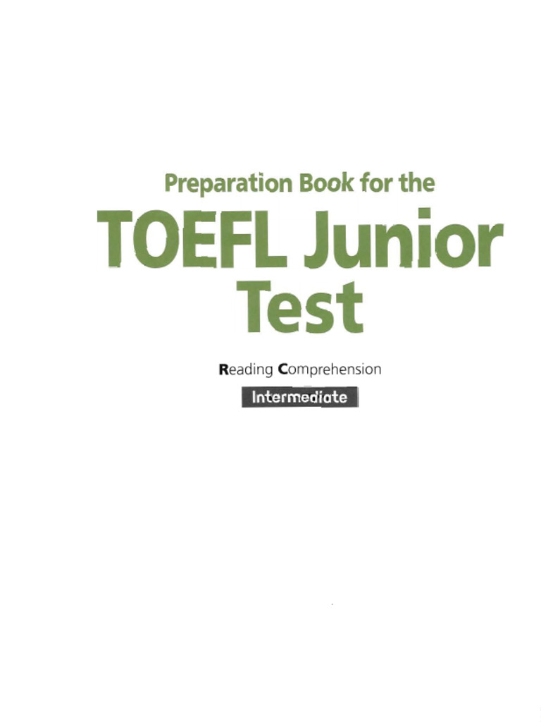 Preparation Book For TOEFL Junior RC Intermediate | PDF