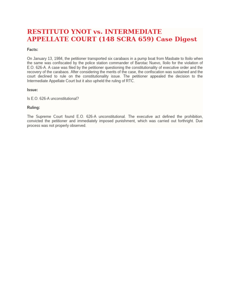 Ynot vs. Intermediate Appellate Court | PDF