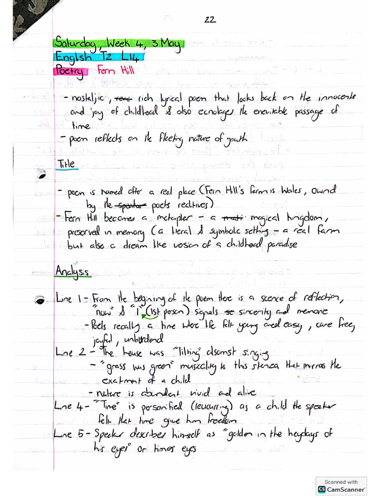 Fern Hill Poem | PDF