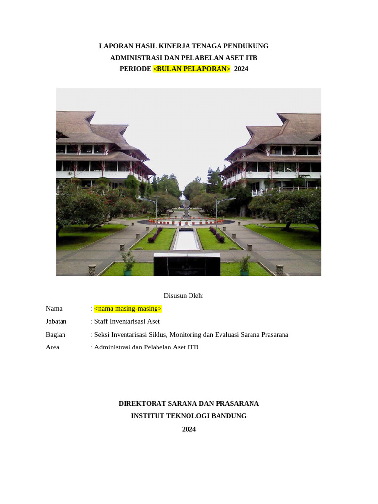 Format Laporan Kinerja Bulanan | PDF