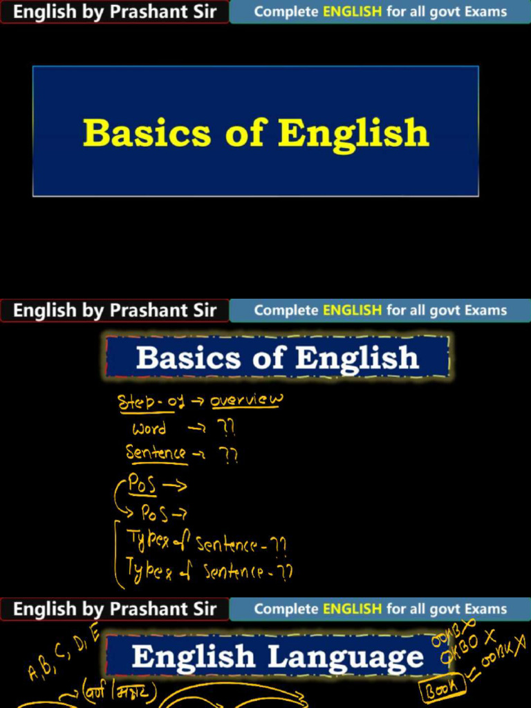 Complete Basics of English (Class Notes) - 2 | PDF
