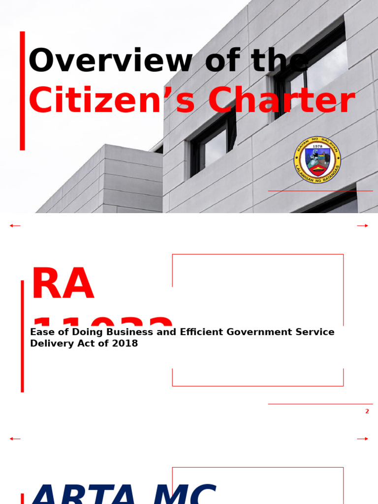 Citizen's Charter Handbook Overview | PDF