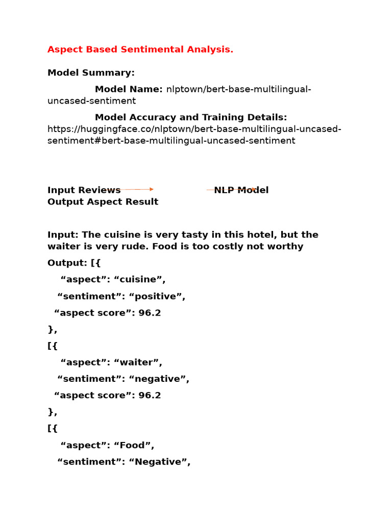 Sentimental Analysis Summary | PDF