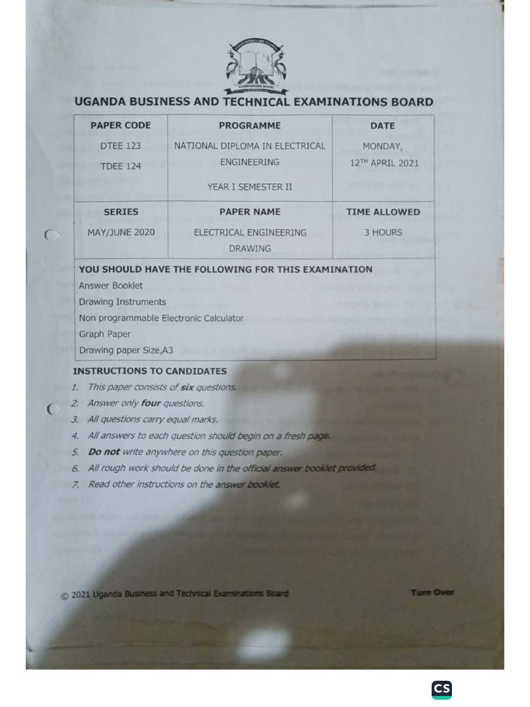 Electrical Engineering Drawing | PDF