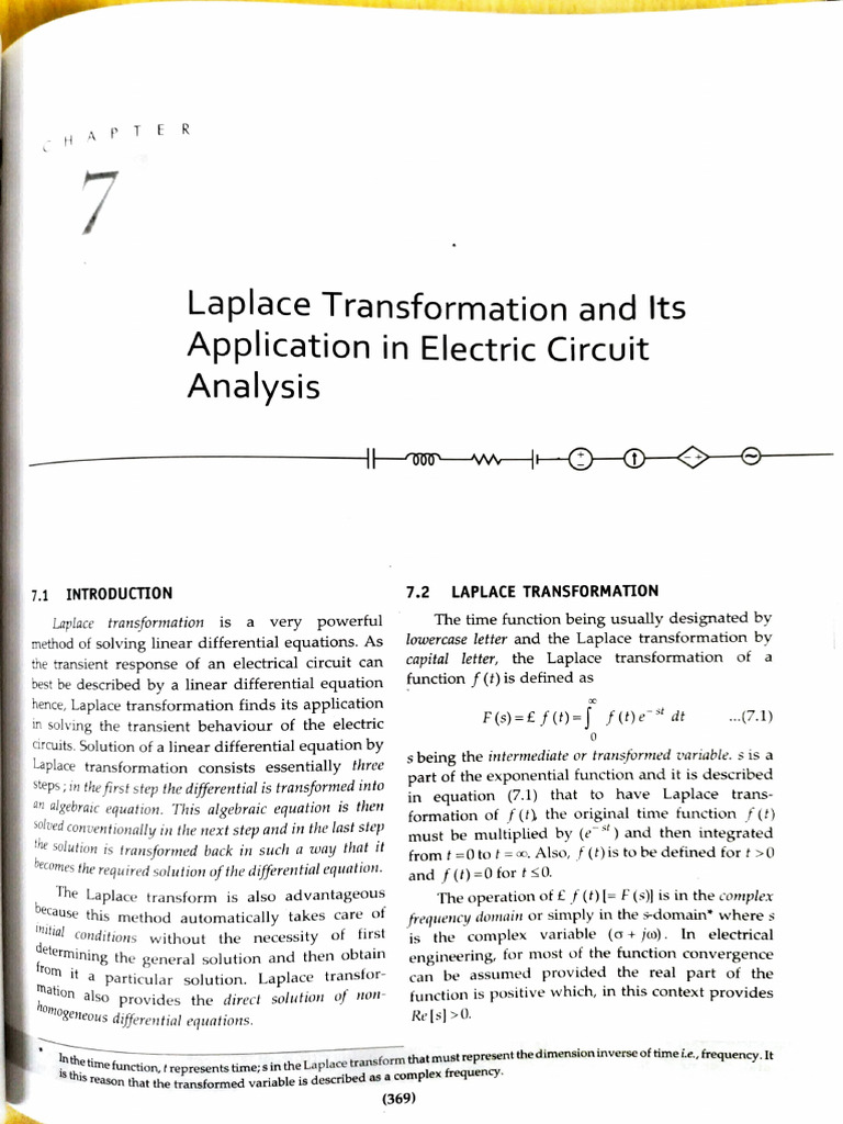 Laplace Transform and Circuit Theory A Chakraborty Scanner ID Book ...