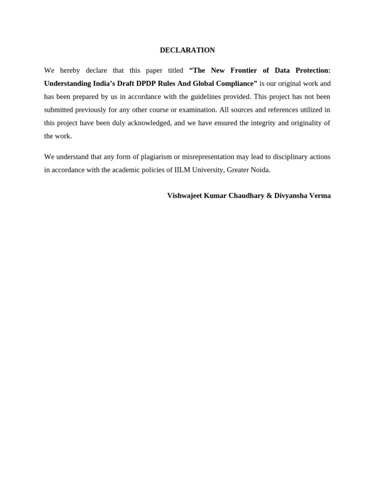 Paper Submission Declaration | PDF