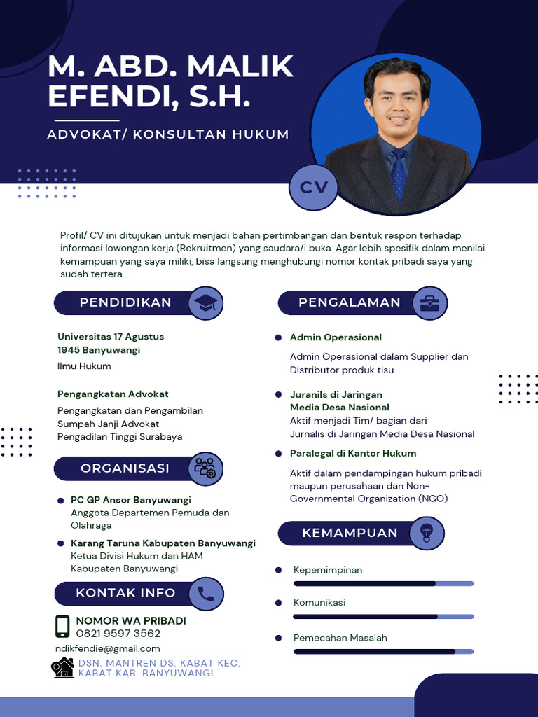 CV Resume Profesional Konsultan Modern Biru - 20250708 - 132424 - 0000 | PDF