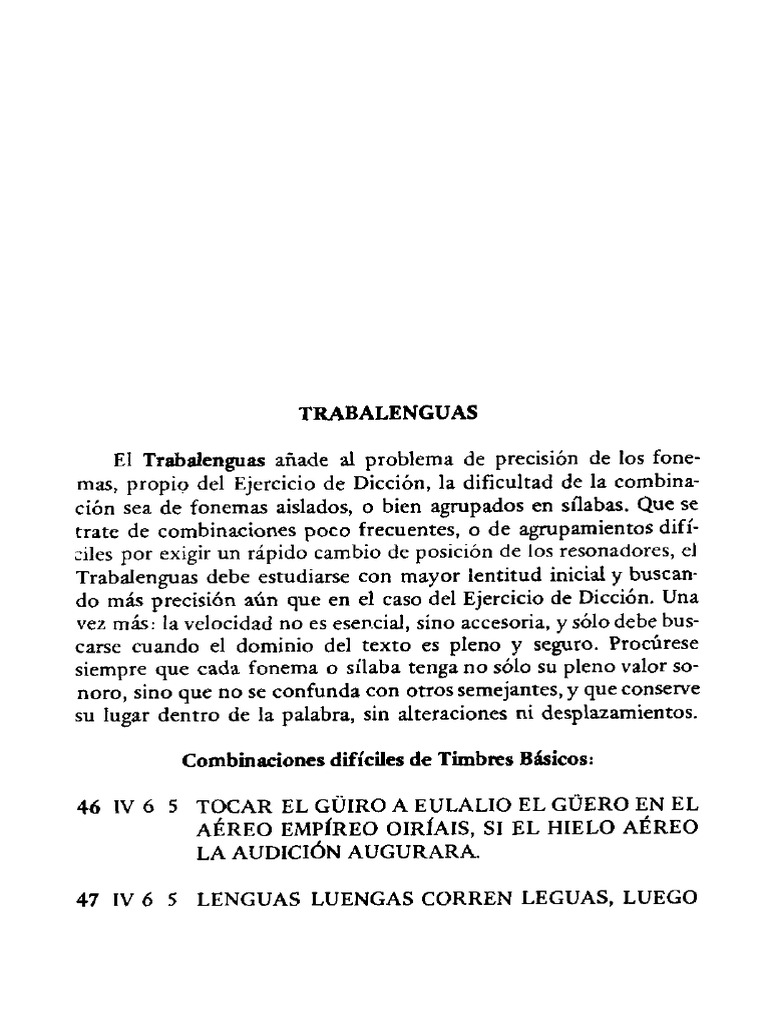 Trabalenguas | PDF