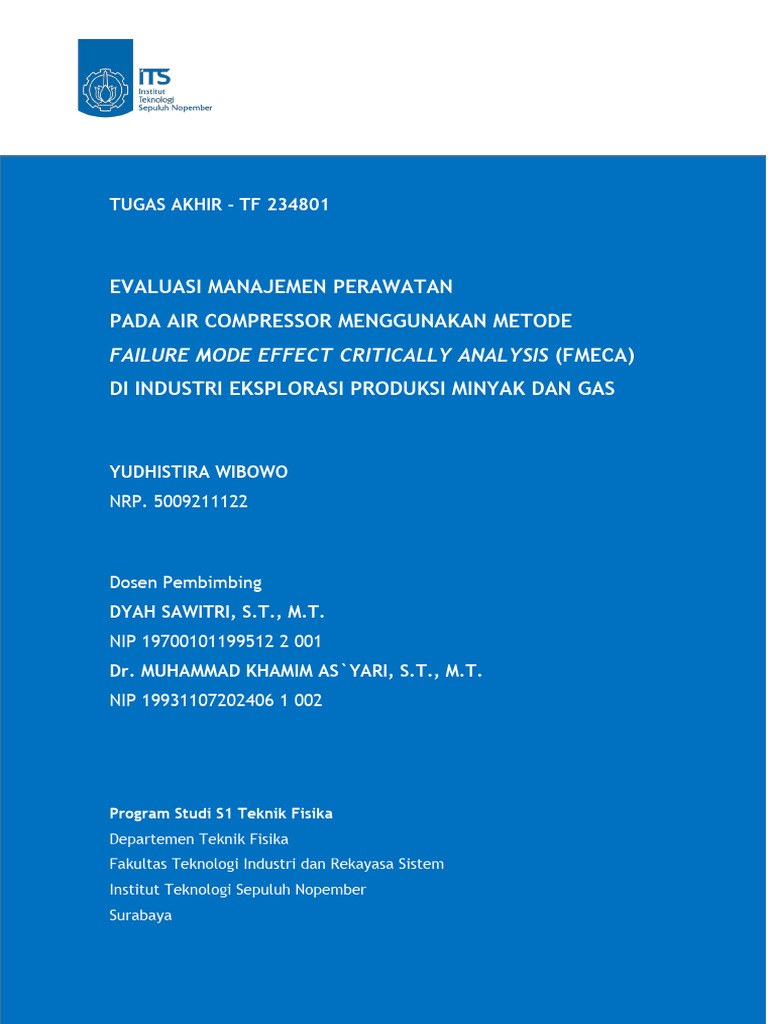 Yudhistira Wibowo Sidang Progres 2 | PDF | Systems Engineering | Reliability Engineering